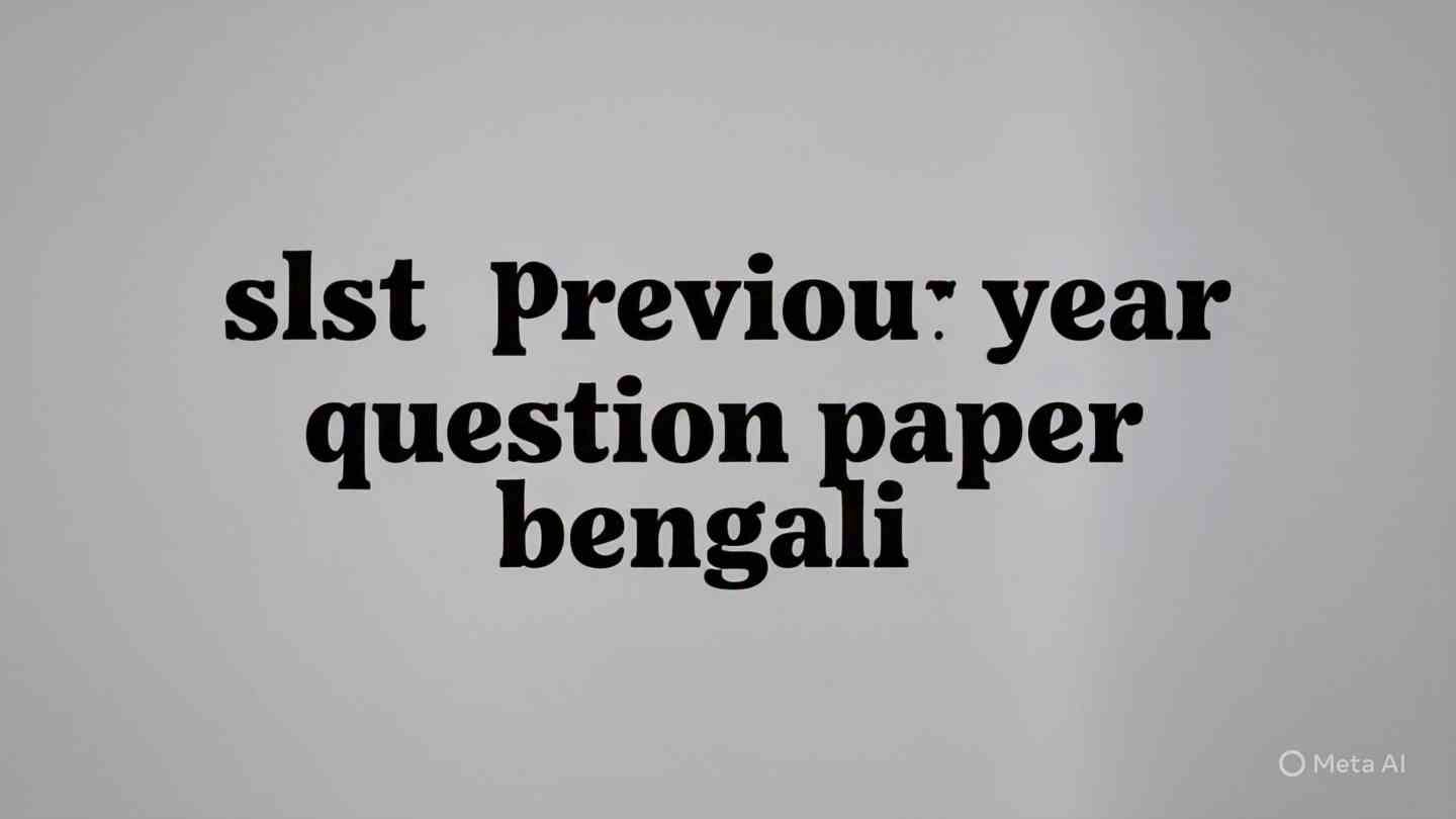 SLST Previous year question paper bengali